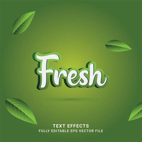 Premium Vector Fresh Editable Text Effect