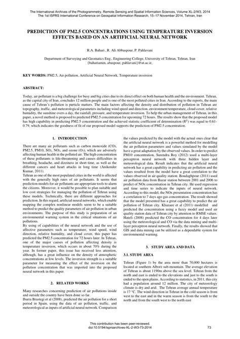 pdf prediction of pm2 5 concentrations using temperature inversion effects based on an