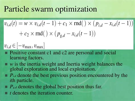 ppt a distributed pso svm hybrid system with feature selection and parameter optimization