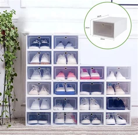 Kit 10 Caixas Organizadora Sapato Sapateira Tênis Empilhável Frete grátis