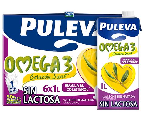 Puleva Omega 3 Preparado Lacteo Desnatado Sin Lactosa Y Enriquecido