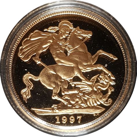 1997 Gold Sovereign Proof M J Hughes Coins