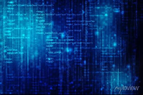 Digital Abstract Technology Background Binary Code Background Posters