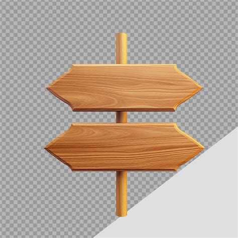 Premium PSD Wooden Signboard Png Isolated On Transparent Background