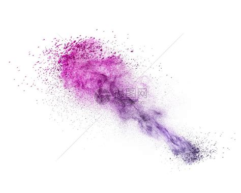 彩色粉末爆炸或以复制空间在白色背景上喷洒紫色粉末或尘在白色背景上爆炸name高清图片下载 正版图片303651884 摄图网