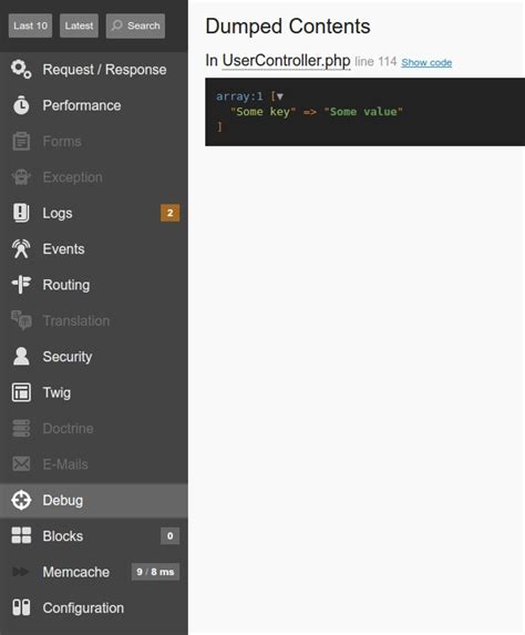 How Can We View Symfony Dump Output With Ajax Request Stack Overflow