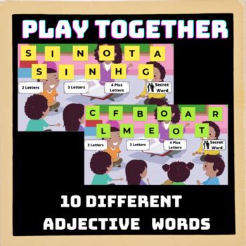 JAMBOARD GAMES SPELLING AND PHONICS MAKING WORDS ADJECTIVES