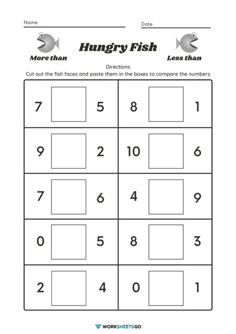 Greater Than Less Than Worksheet