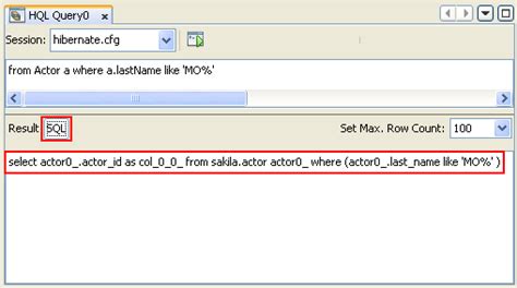 creating and running the query in the hibernate query language hql for java swing with