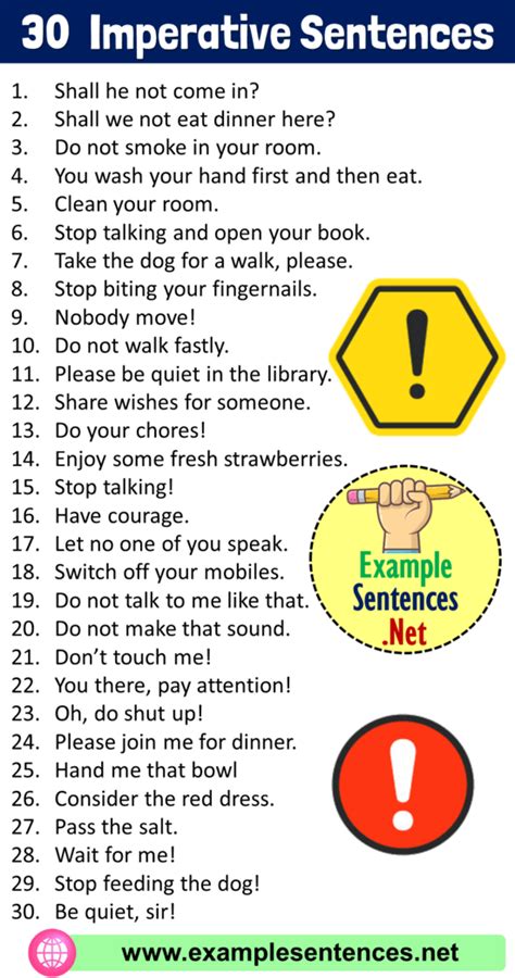 Example Of Imperative Sentence Definition And Examples Example