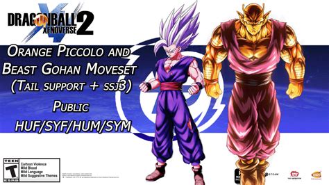 Orange Piccolo And Beast Gohan Movesets For CaC Xenoverse Mods