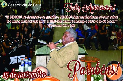 HOMENAGEM Hoje 15 de novembro é aniversário do Pastor Genival Bento