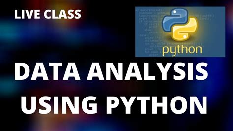 data analysis using python livestream pandas numpy matplotlib data science youtube