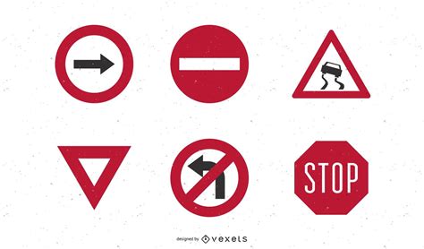 Descarga Vector De Vector De Señales De Tráfico Por Carretera