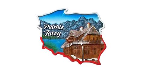 Magnes na lodówkę kontur Polska Tatry