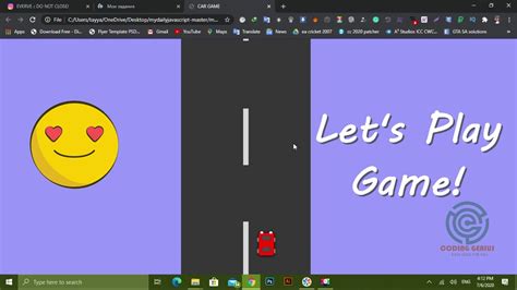 car racing game in javascript javascript tutorial youtube