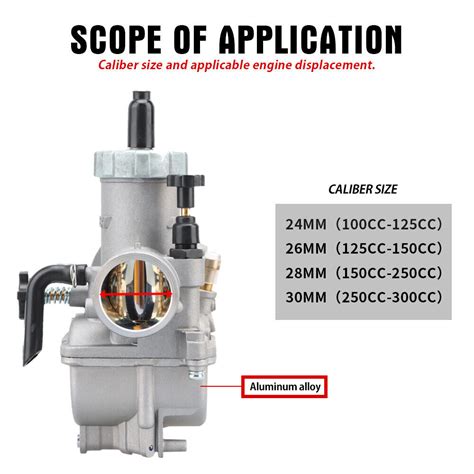 NIBBI PE 28mm Carburetor W Jets For 150cc 250cc Motorcycle KAWASAKI