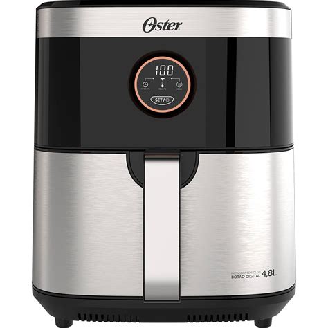 Fritadeira sem Óleo 2 em 1 Black Inox 4 8L Oster