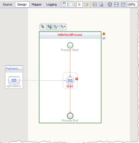 creating a bpel module project using the bpel designer and service engine