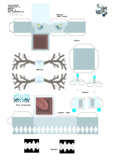 Pixel Papercraft Frostmaw Mowzie S Mobs