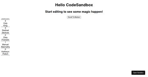 Inverse Infinite Scroll Forked Codesandbox