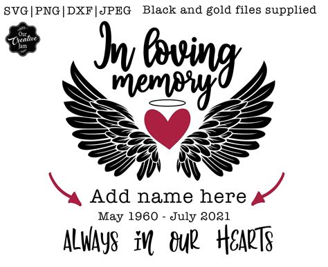In Loving Memory Svg Remembering A Loved One Svg Remembering Svg
