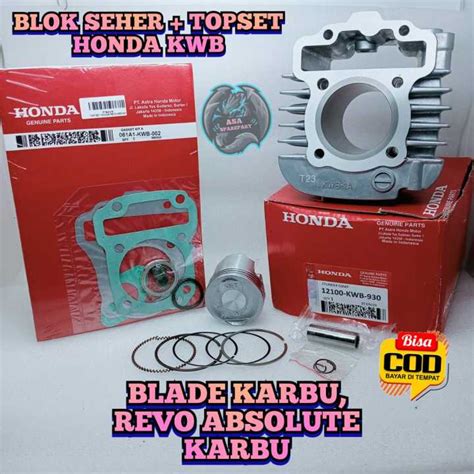 BLOK SEHER SET TOPSET KUALITAS ASLI ORIGINAL PISTON SET HONDA KWB