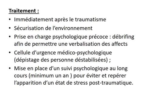 Psychiatrie Troubles Psychiques Post Traumatiques Et Troubles Li S Aux