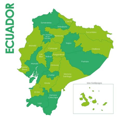 Mapa Del Ecuador Vector Provincias Vector Premium