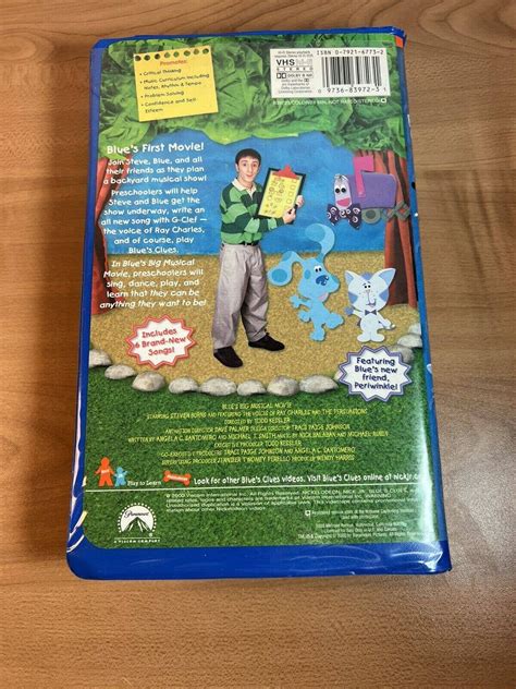 Blue S Clues Big Musical Movie Vhs Steve Burns Nick Jr Etsy Ireland