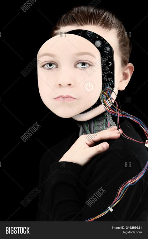 Cyborg Girl Open Face Image And Photo Free Trial Bigstock