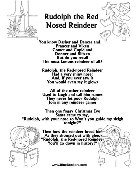 Christmas Caroling Lyrics Printable