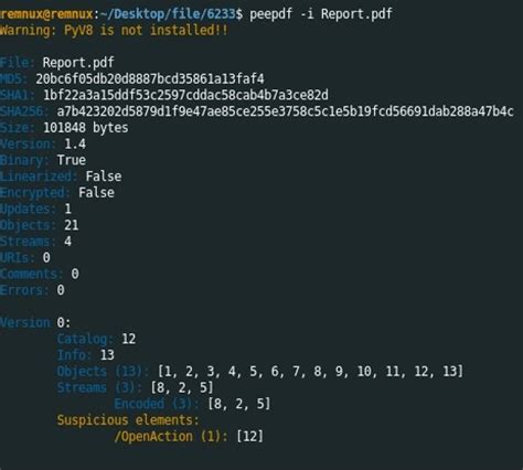 how to perform digital forensics of malicious pdf files easily checking if a pdf document has