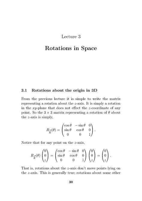 lect03 rotations in space lecture 3 rotations in space 3 rotations about the origin in 3d