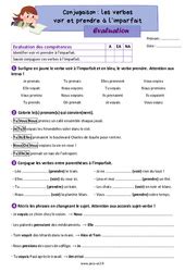 Evaluation Imparfait De L Indicatif Ce Bilan Et Controle Corrig