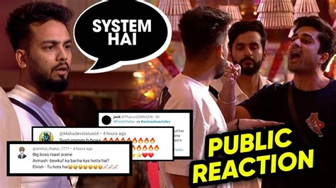 Elvish Yadav Vs Avinash Sachdev Fight Video Reaction Public Reaction