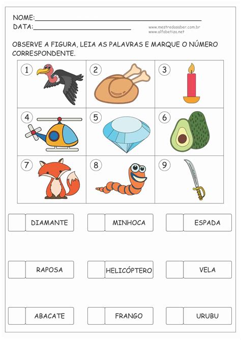 Atividades de Português 2º ano Mestre do Saber