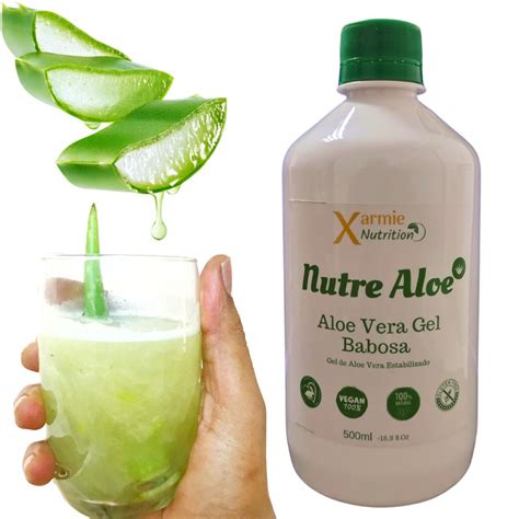 Suco Aloe Vera Babosa Gel Detox Natural Vegan Puro Ml Shopee Brasil