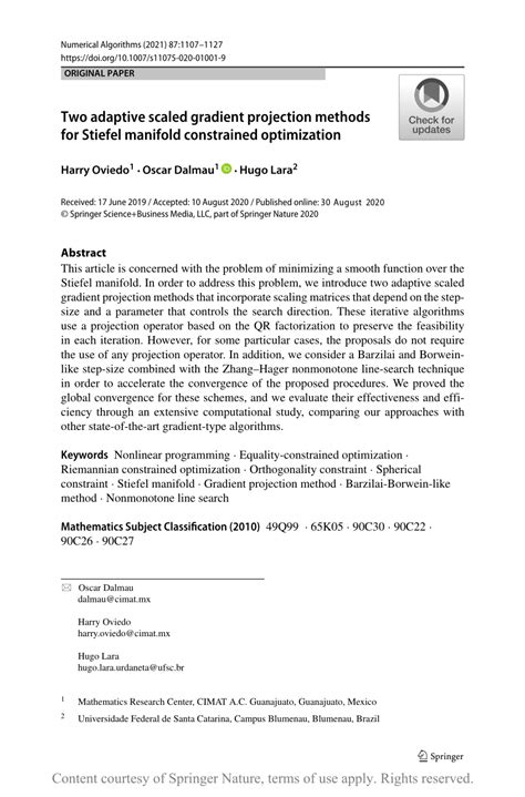 two adaptive scaled gradient projection methods for stiefel manifold constrained optimization