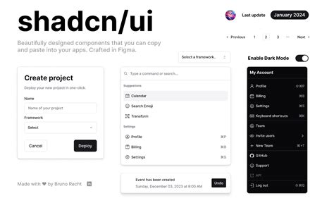 shadcn ui design system 2024 figma