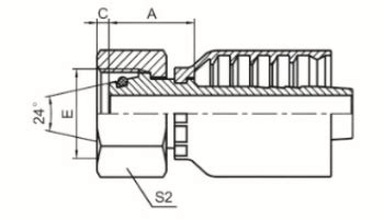 METRIC FEMALE 24 CONE O RING H T ISO 12151 2 DIN 3865