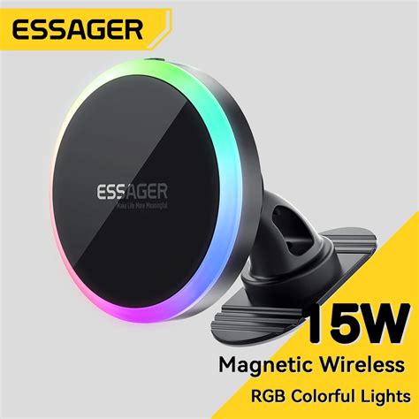Essager Soporte Magn Tico De Tel Fono Para Coche Cargador Inal Mbrico