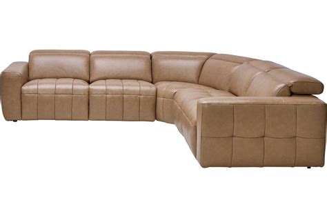 Owen Piece Leather Dual Power Reclining Sectional At Gardner White