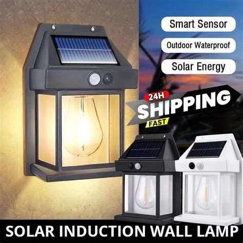 L Mpara Solar De Pared Para Exteriores Luz Impermeable De Filamento De