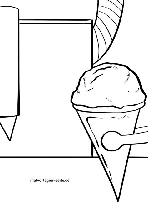 Malvorlage Softeis Eis Essen Ausmalbild Kostenlos Herunterladen