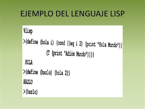lenguaje lisp