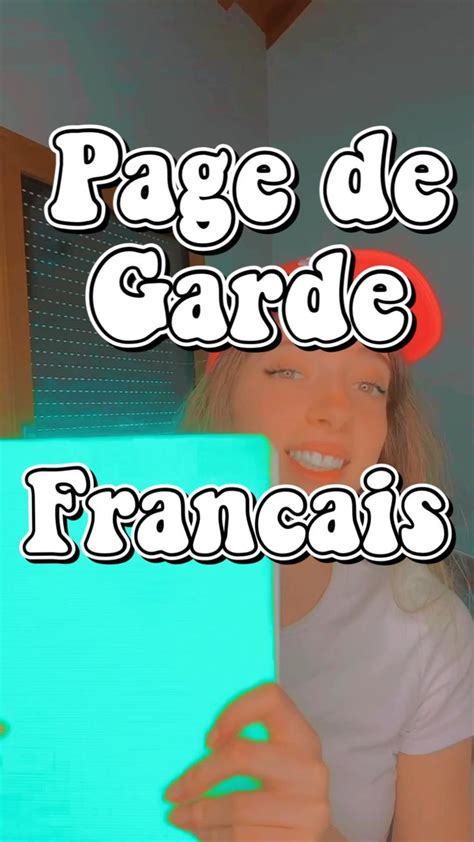 Tuto Page De Garde Aesthetic Fran Ais Back To School Page De