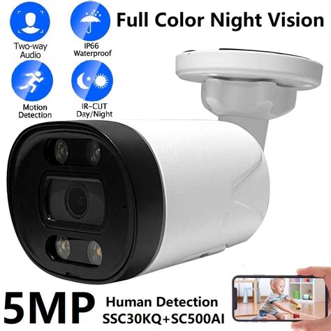 4mp 5mp Poe Ip Camera Outdoor Security Cctv Camera Human Detection Full