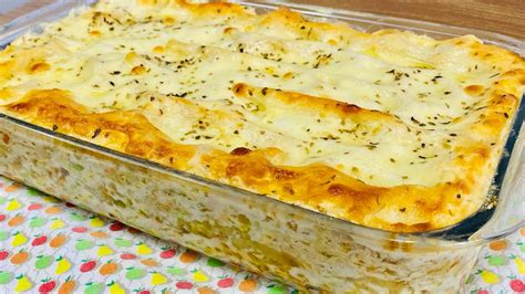Dia das mães essa lasanha de frango molho branco e queijo A massa