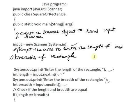 take values of length and breadth of a rectangle from user and check if it is square or not